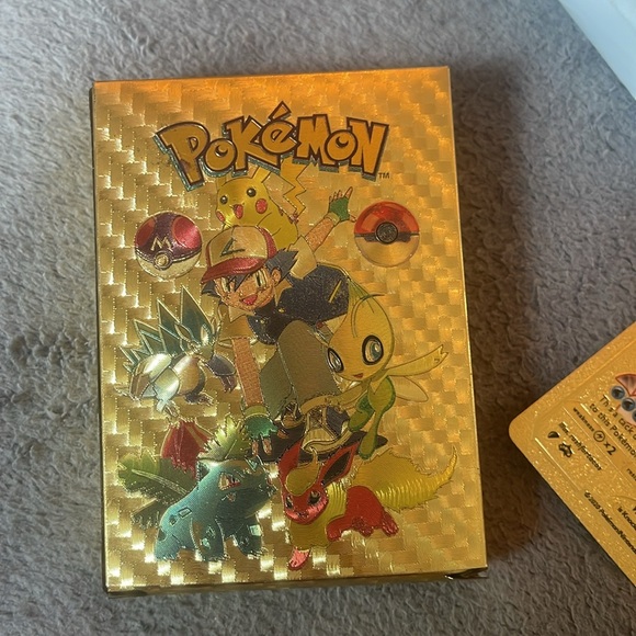 Toys | Pokemon Party Favors 55 Pcs Gold Foil Pokmon Style Cards New ...